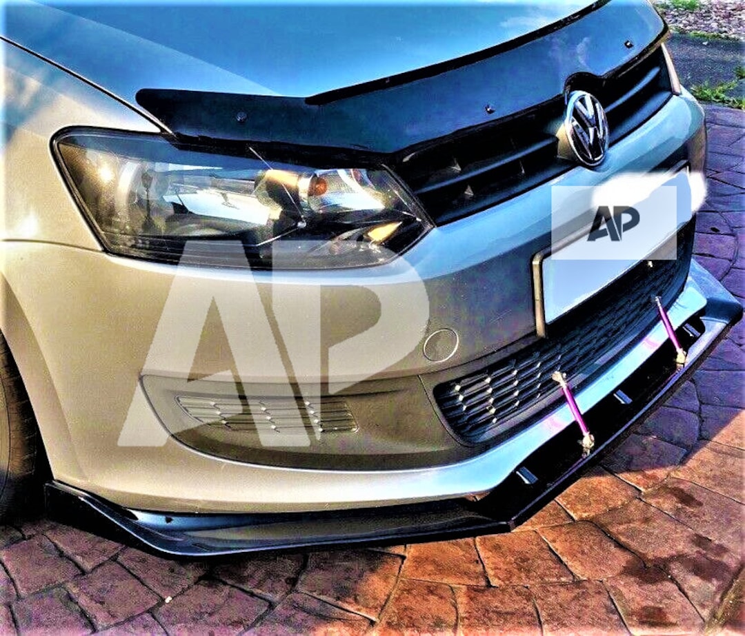 VW Volkswagen Polo MK5 6R 6C GTI R Carbon Fibre Front Splitter Spoiler ...
