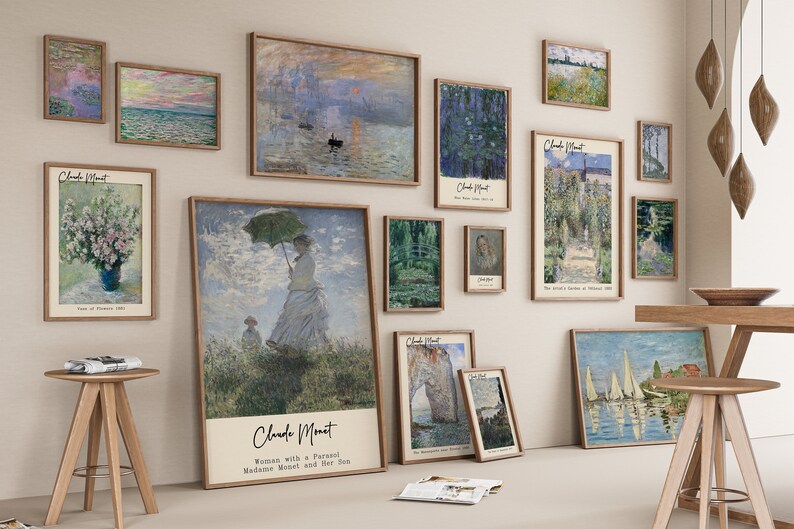 Claude Monet Prints, Monet Mega Bundle of +480, Vintage Oil Paintings ...