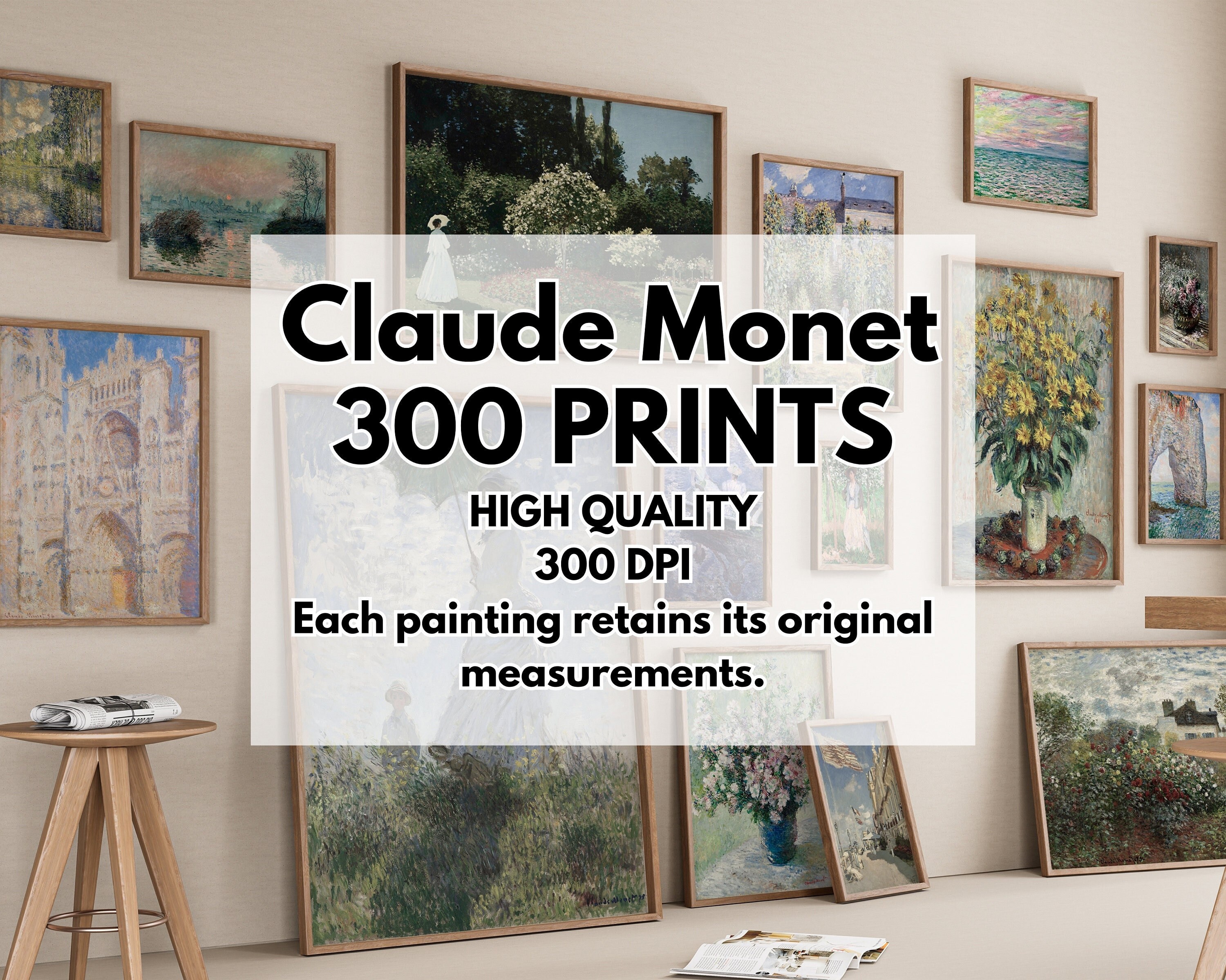 Claude Monet Prints Set of 300, Monet Mega Bundle, Vintage Oil ...