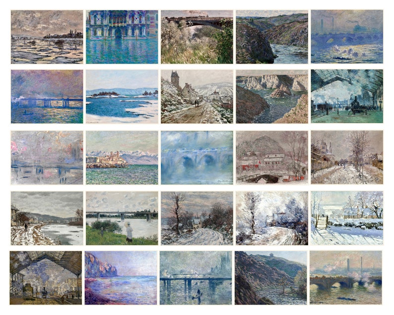 Claude Monet Prints Set of 300, Monet Mega Bundle, Vintage Oil ...