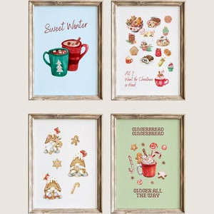 Christmas Gallery Wall Set of 20, Holiday Decor, Christmas Digital ...