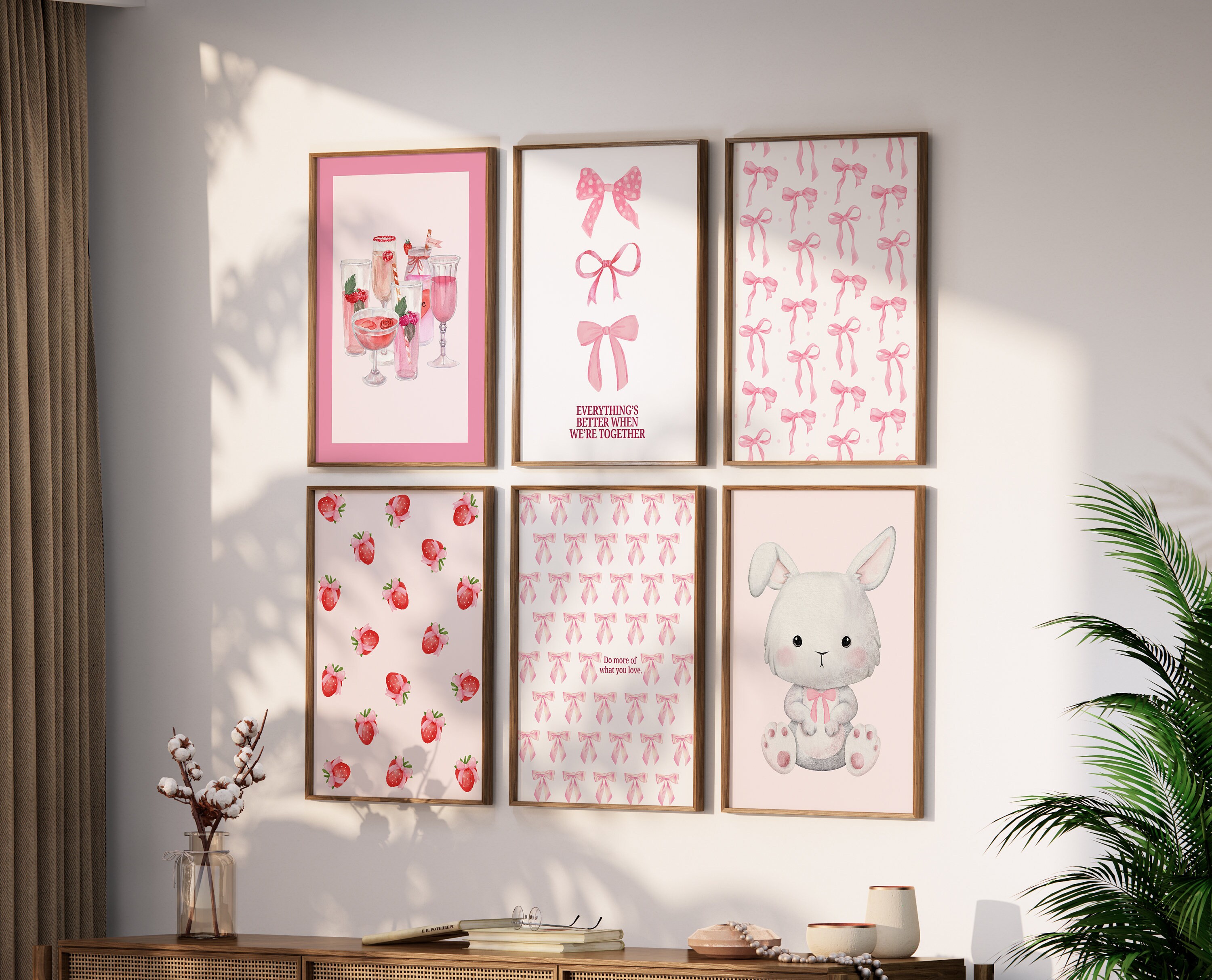 Coquette Room Decor Gallery Wall Art Set of 18, Vintage Watercolor ...