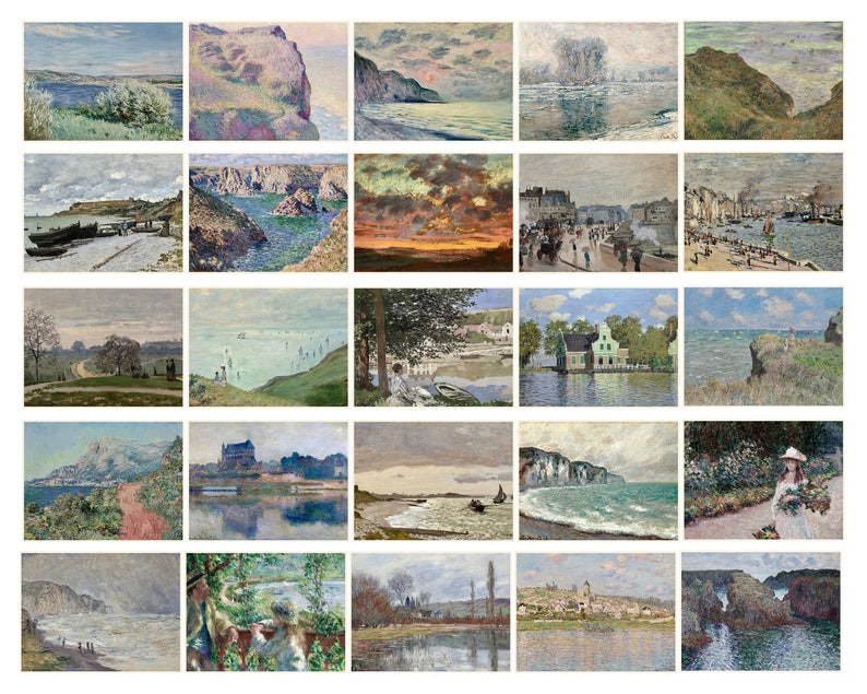 Claude Monet Prints Set of 300, Monet Mega Bundle, Vintage Oil ...