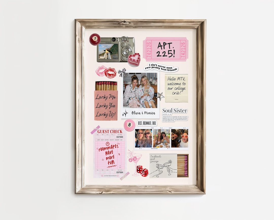 Roommate Matchbook Wall Art, Editable Canva Template, College Best ...