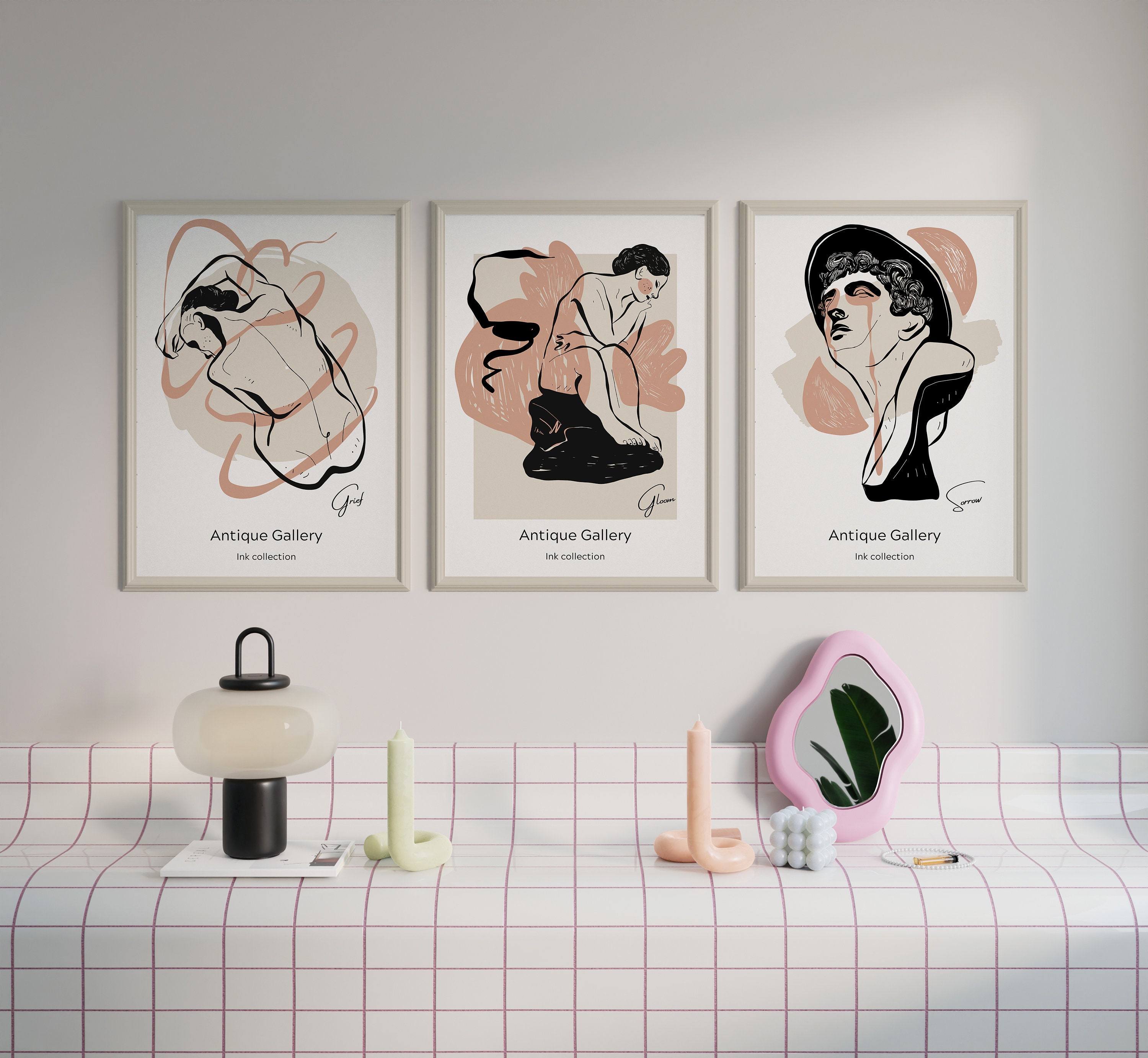 Abstract Printable Posters Greek Statues Prints Set Ancient - Etsy