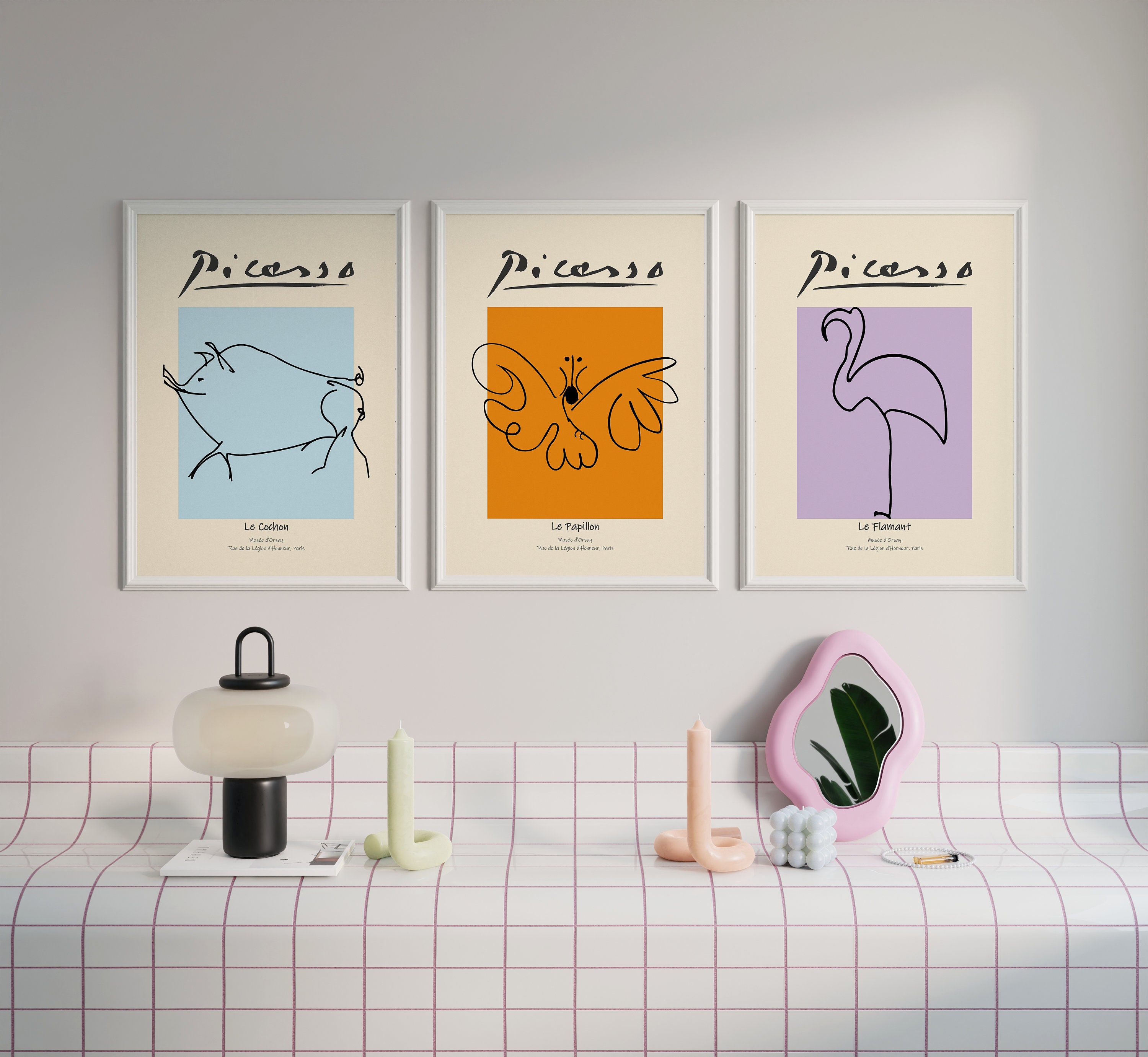 Picasso Line Art, Picasso Animal Sketch, Colorful Animals, Animal ...