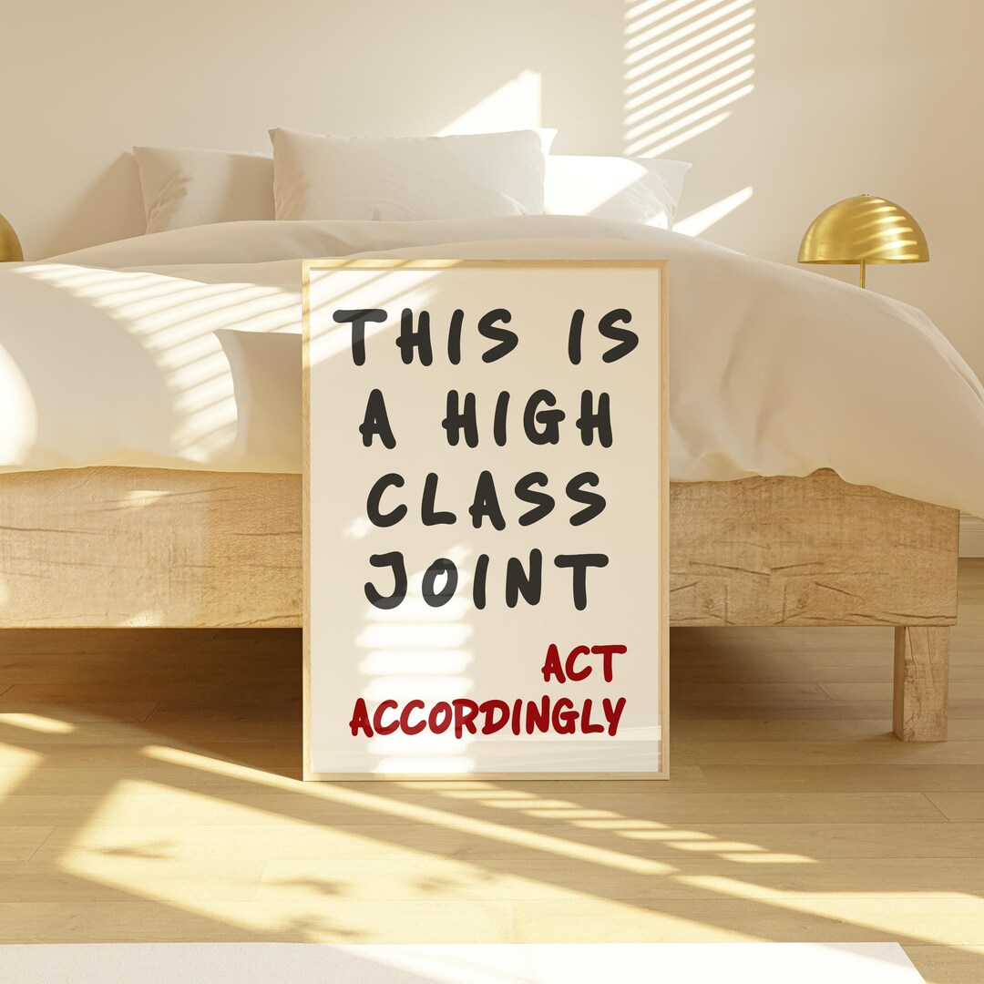 This is A High Class Joint Print, Set of 2 Funny Art, Funky Dopamine ...