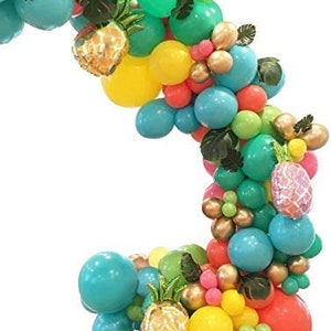 143pcs Flamingo Tropical Balloons Arch and Garland Kit, Decorations for ...
