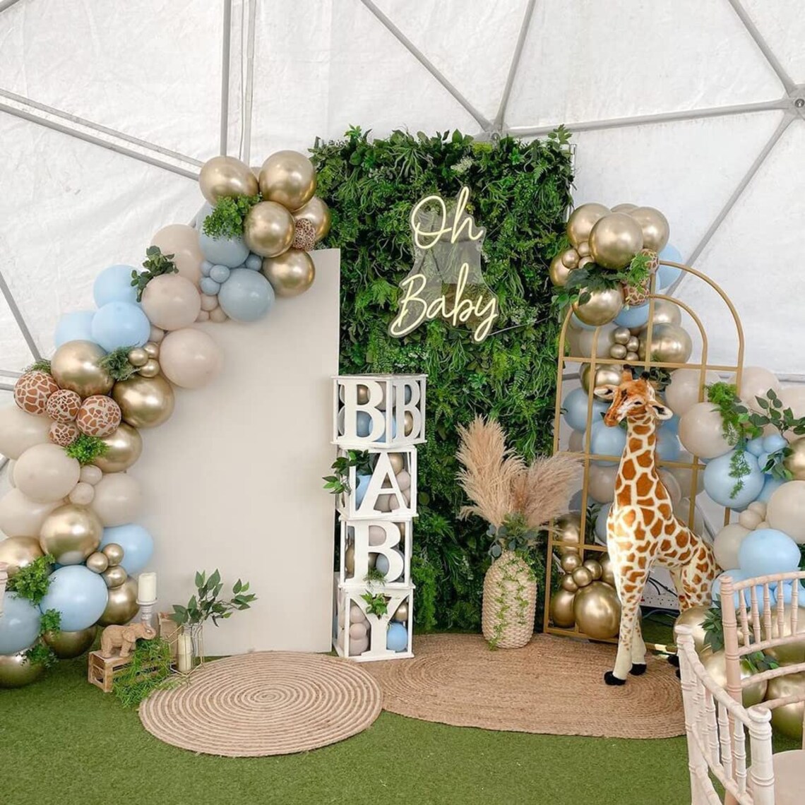 135pcs Giraffe Print Balloon Garland Arch Kit Jungle Safari Animal ...