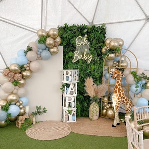 135pcs Giraffe Print Balloon Garland Arch Kit Jungle Safari Animal ...