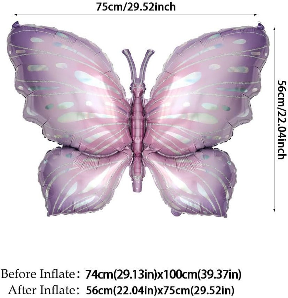 150pcs Pink Purple Butterfly Balloon Garland Archkit With Rosegold ...