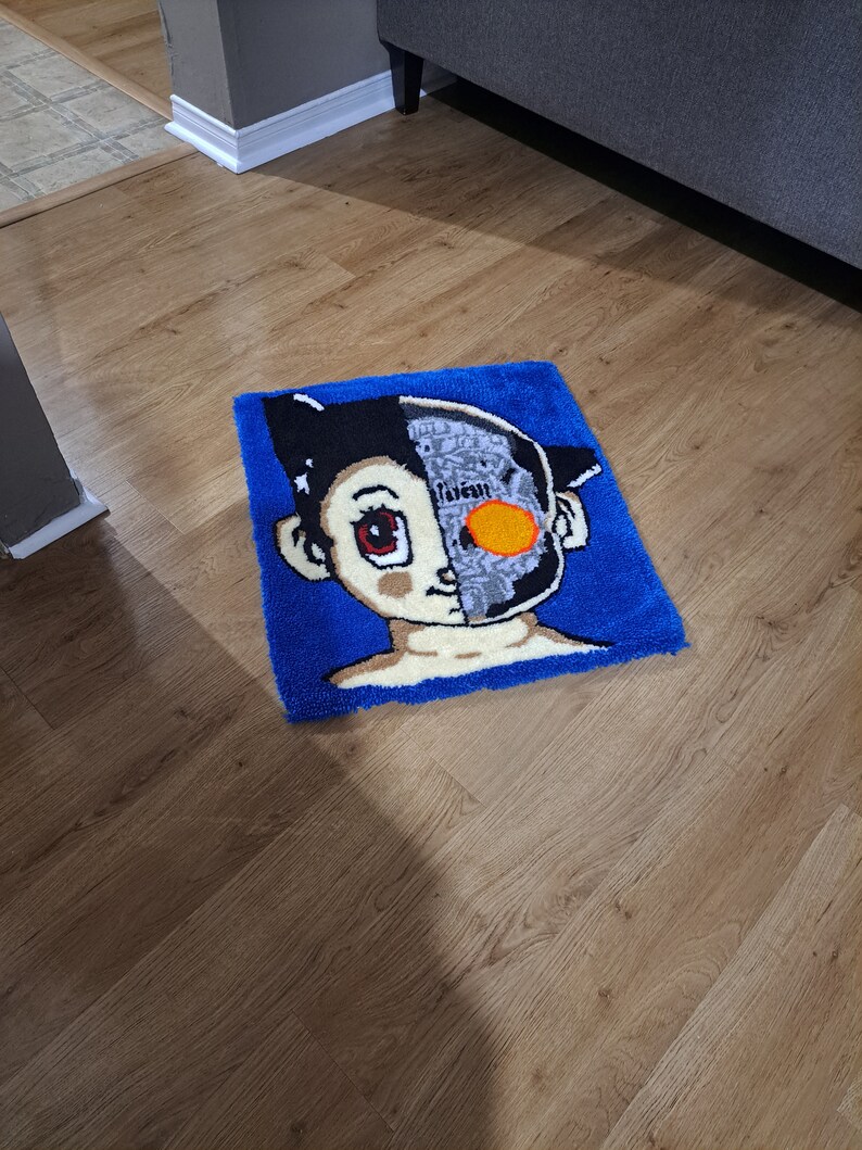 Robot Boy Tufted Rug Cartoon Character Rug - Etsy