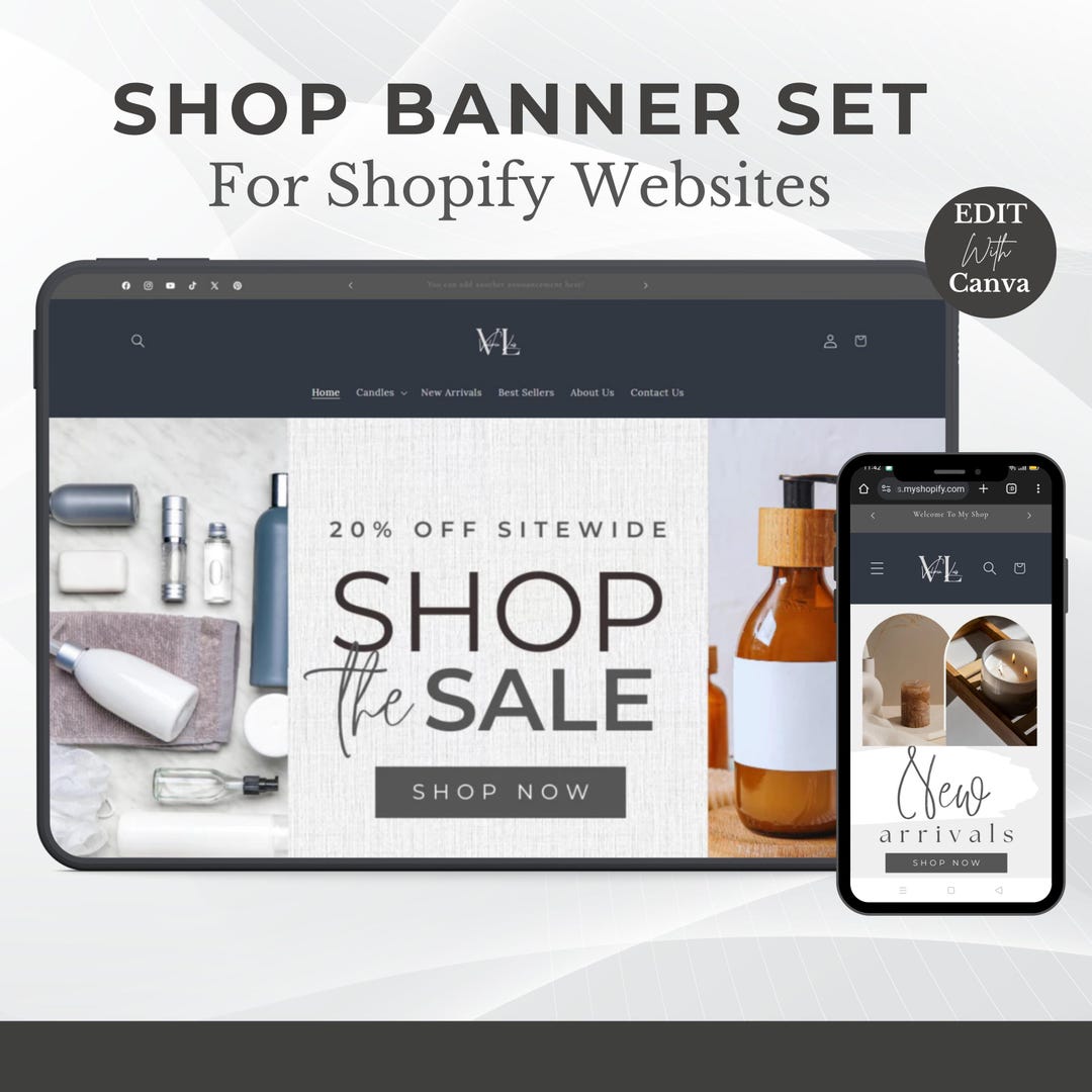 Shopify Banner Templates - Shop Banner Templates for Canva ...
