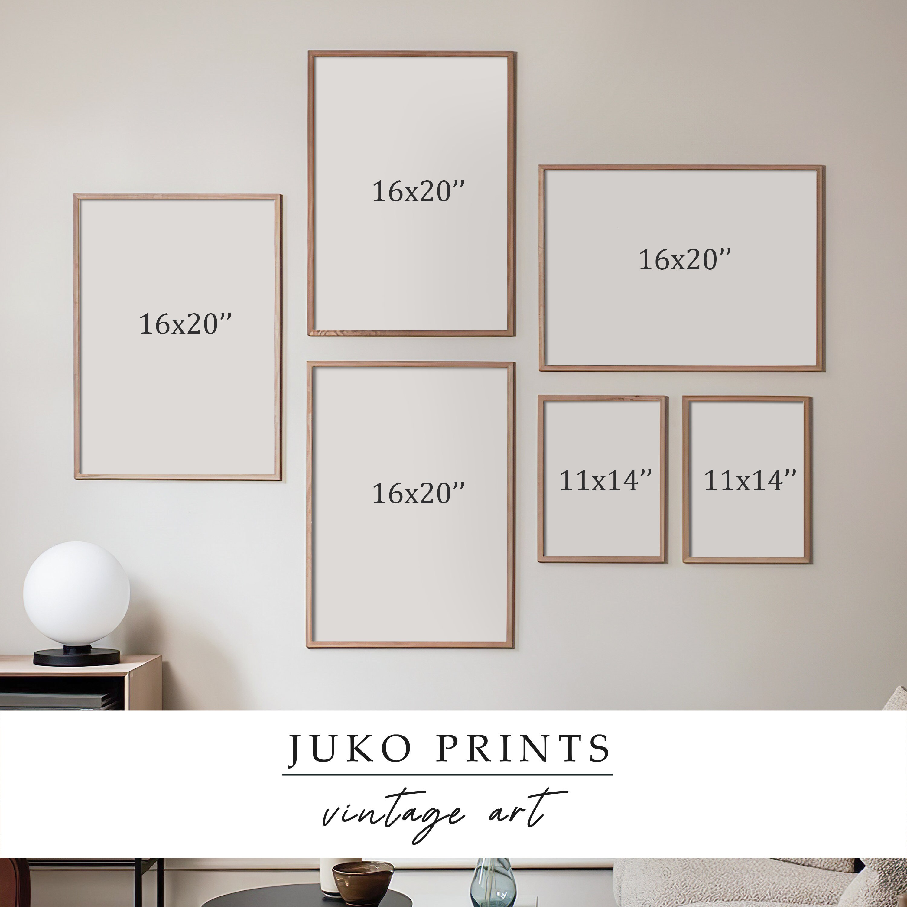 Printable Wall Art Vintage Gallery Wall Set of 6 six Prints for Home ...