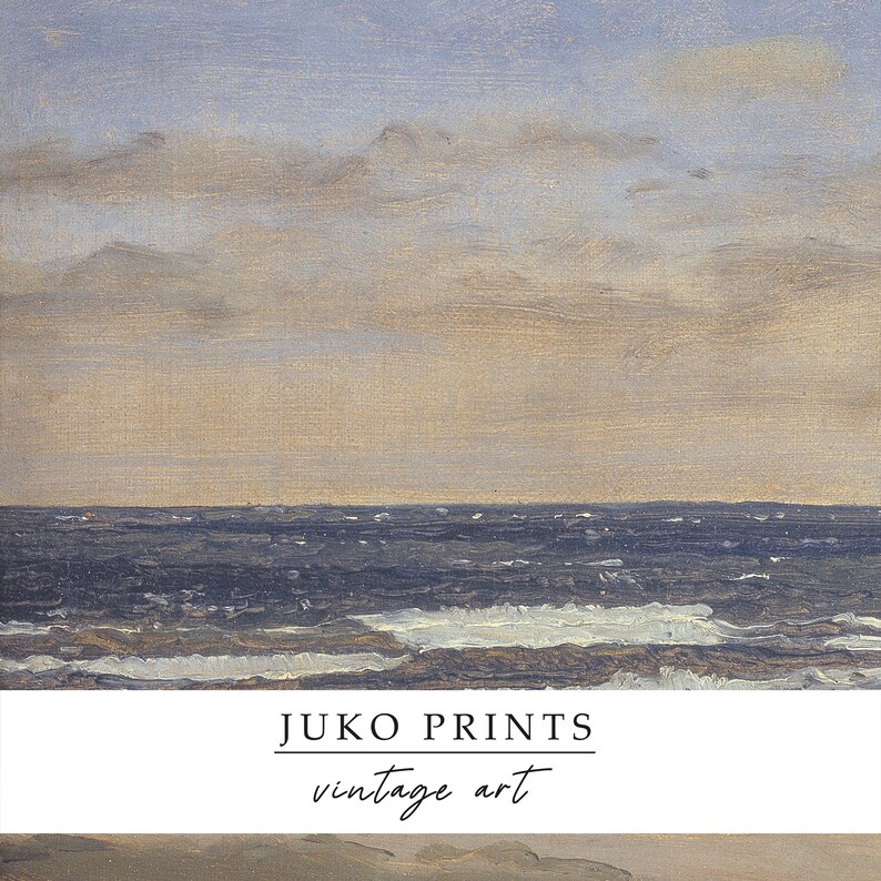 Vintage Seascape With Big Waves and Sandy Beach Oil Painting - Etsy