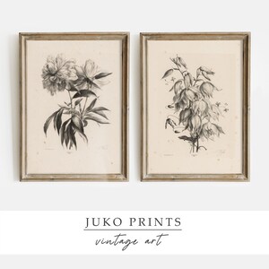 Printable Vintage Gallery Wall Art Set of 2 two Paintings for Home ...