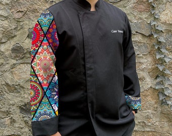 Patterned Personalized Chef Coat Chef Jacket for Man and Women ...
