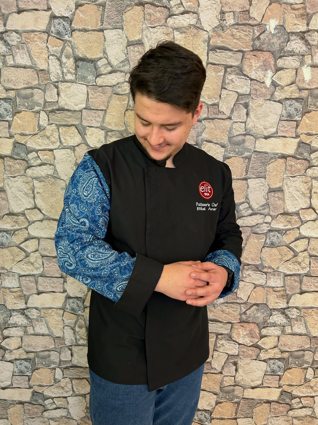 Patterned Long Sleeved Personalized Chef Coat Chef Jacket for Man and ...