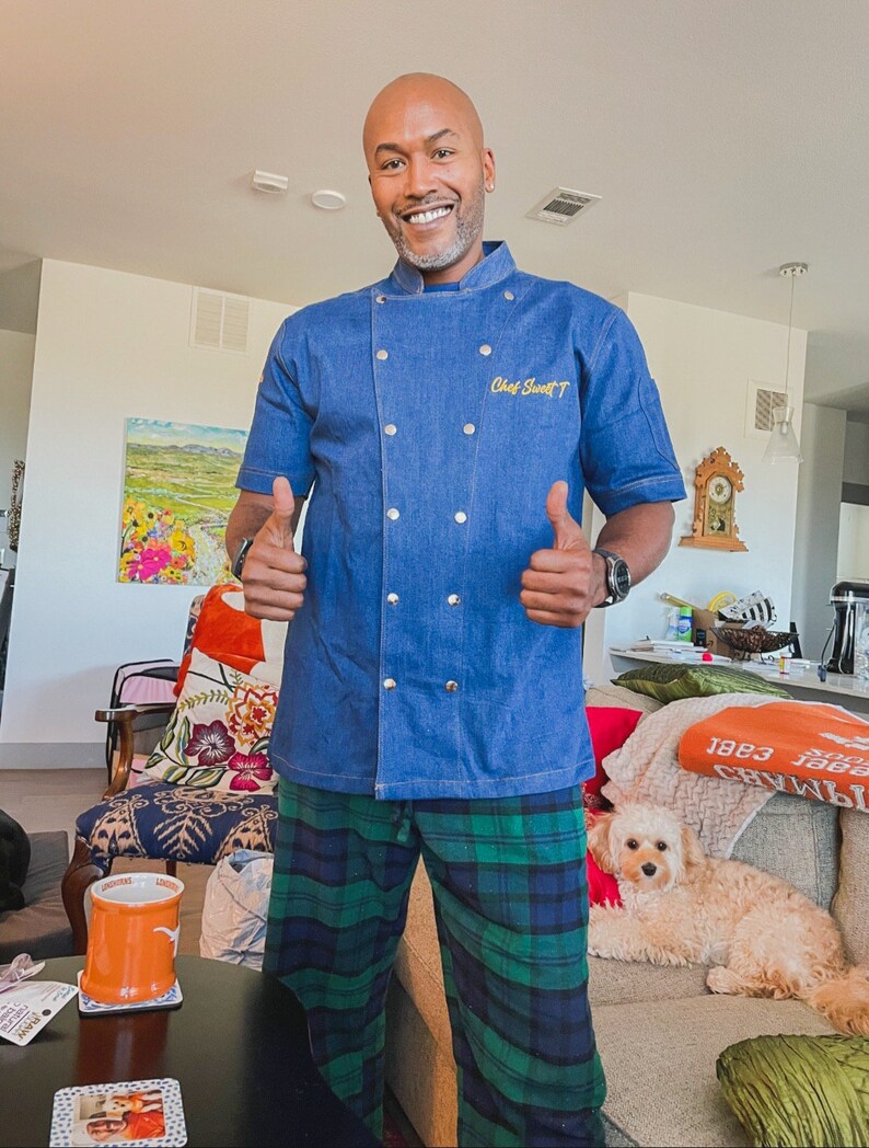 Denim Personalized Chef Coat for Men and Women Chef Jacket Chef Gift ...