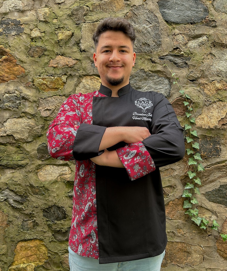 Patterned Personalized Chef Coat Chef Jacket for Man and Women ...