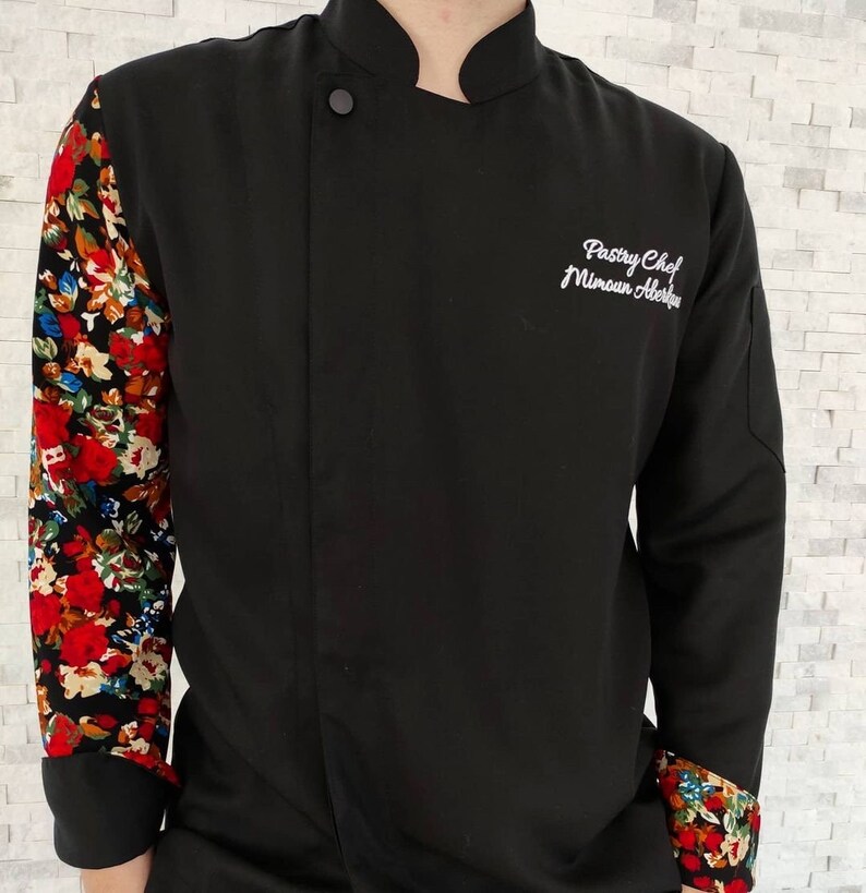 Patterned Sleeve Chef Coat for Men Chef Jacket Chef Gift for Men and ...