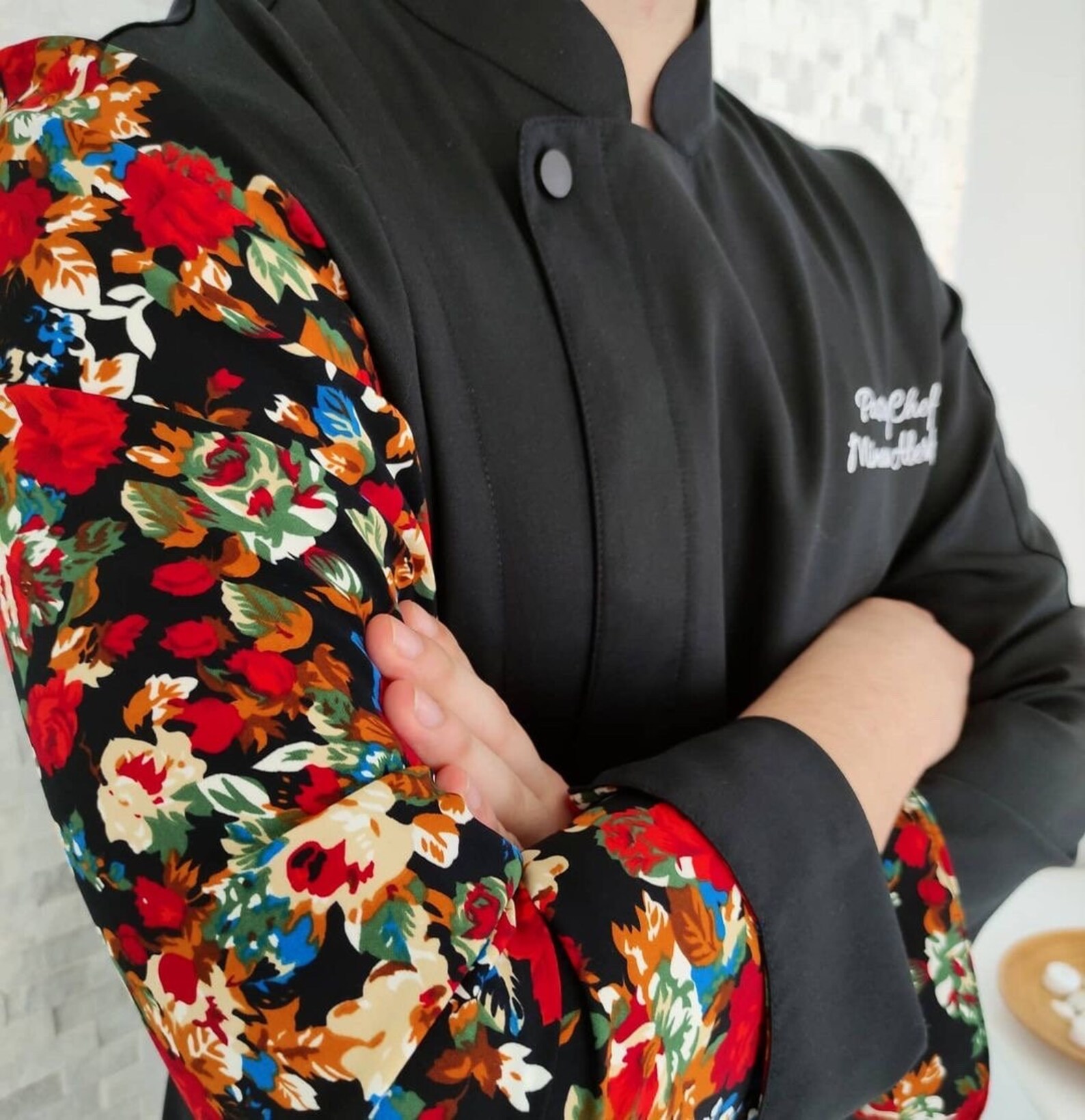 Patterned Sleeve Chef Coat for Men Chef Jacket Chef Gift for Men and ...