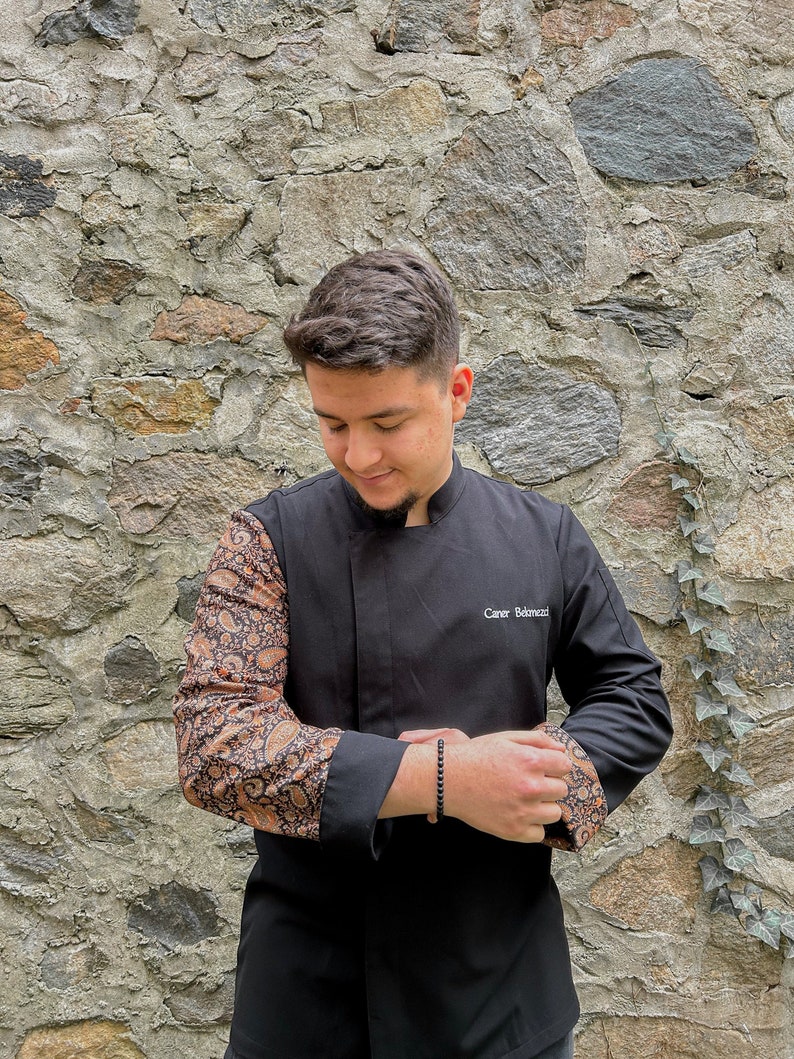 Patterned Long Sleeved Personalized Chef Coat Chef Jacket for Man and ...