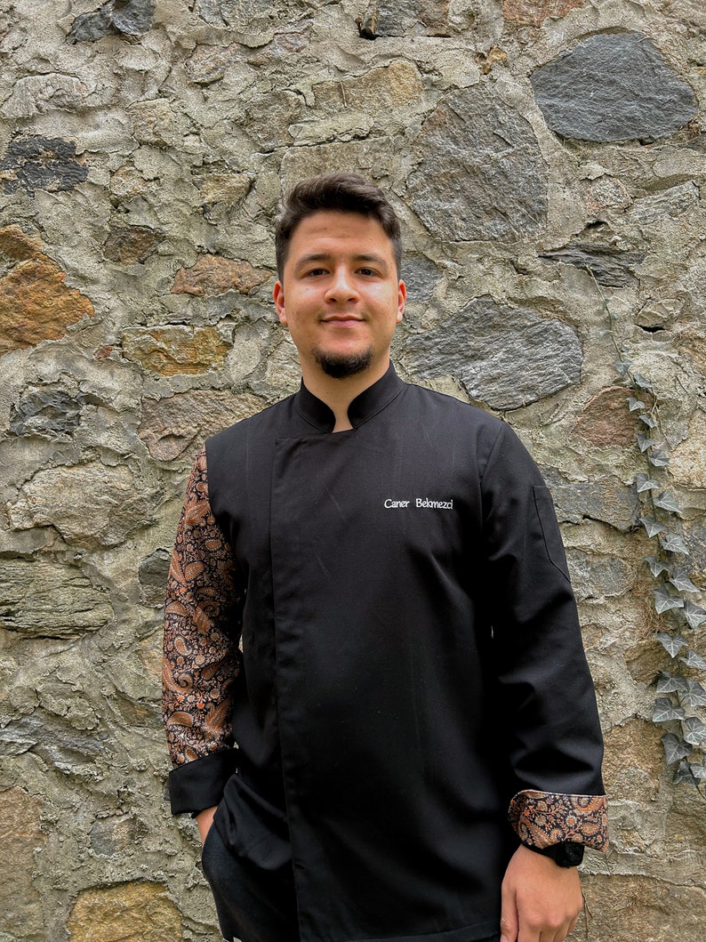 Patterned Long Sleeved Personalized Chef Coat Chef Jacket for Man and ...