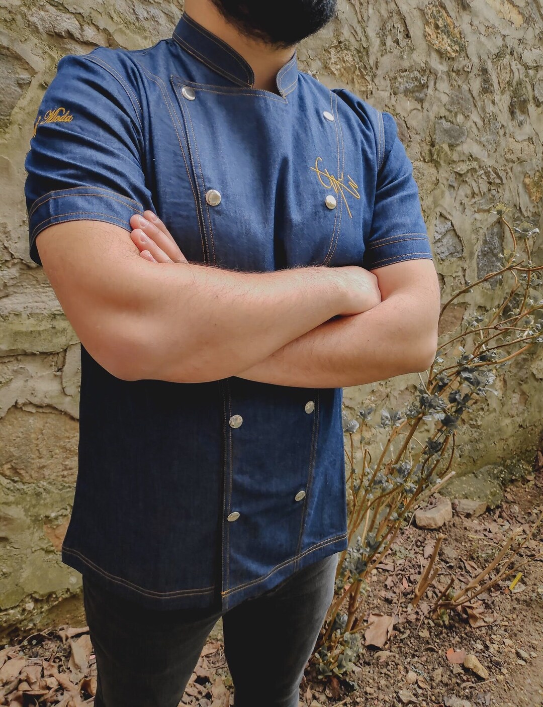 Denim Personalized Chef Coat for Men and Women Chef Jacket Chef Gift ...