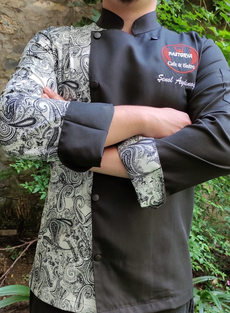 Patterned Personalized Chef Coat Chef Jacket for Man and Women ...