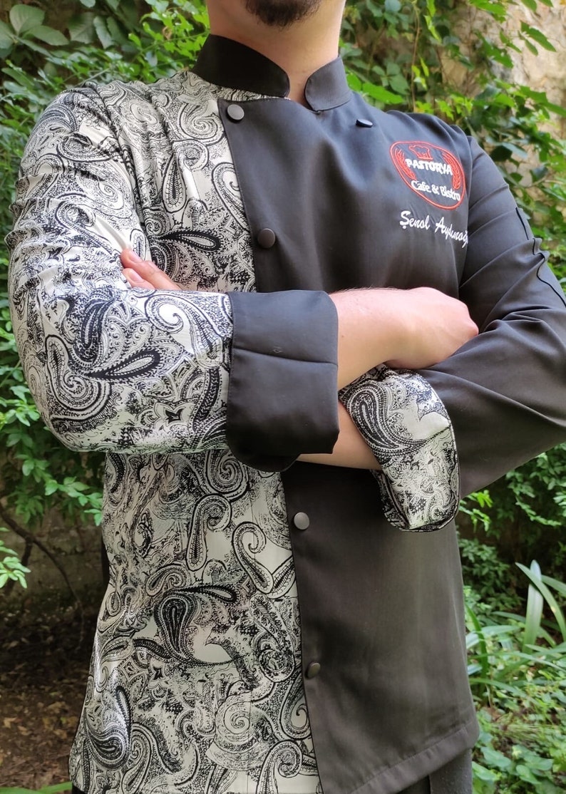 Patterned Personalized Chef Coat Chef Jacket for Man and Women ...