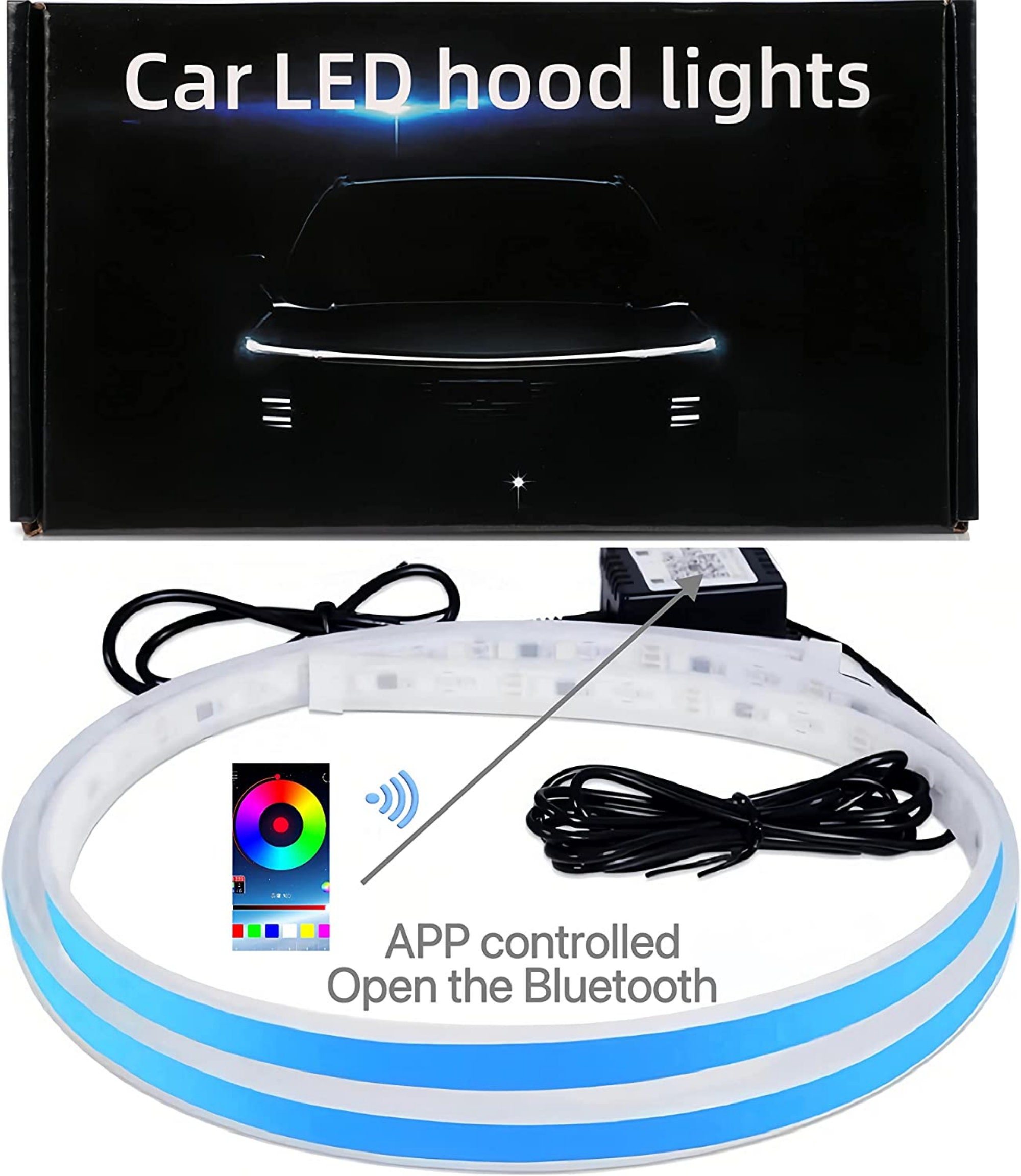 Car Led Hood Lights Multicolor 120modes59 Inch12v Led - Etsy