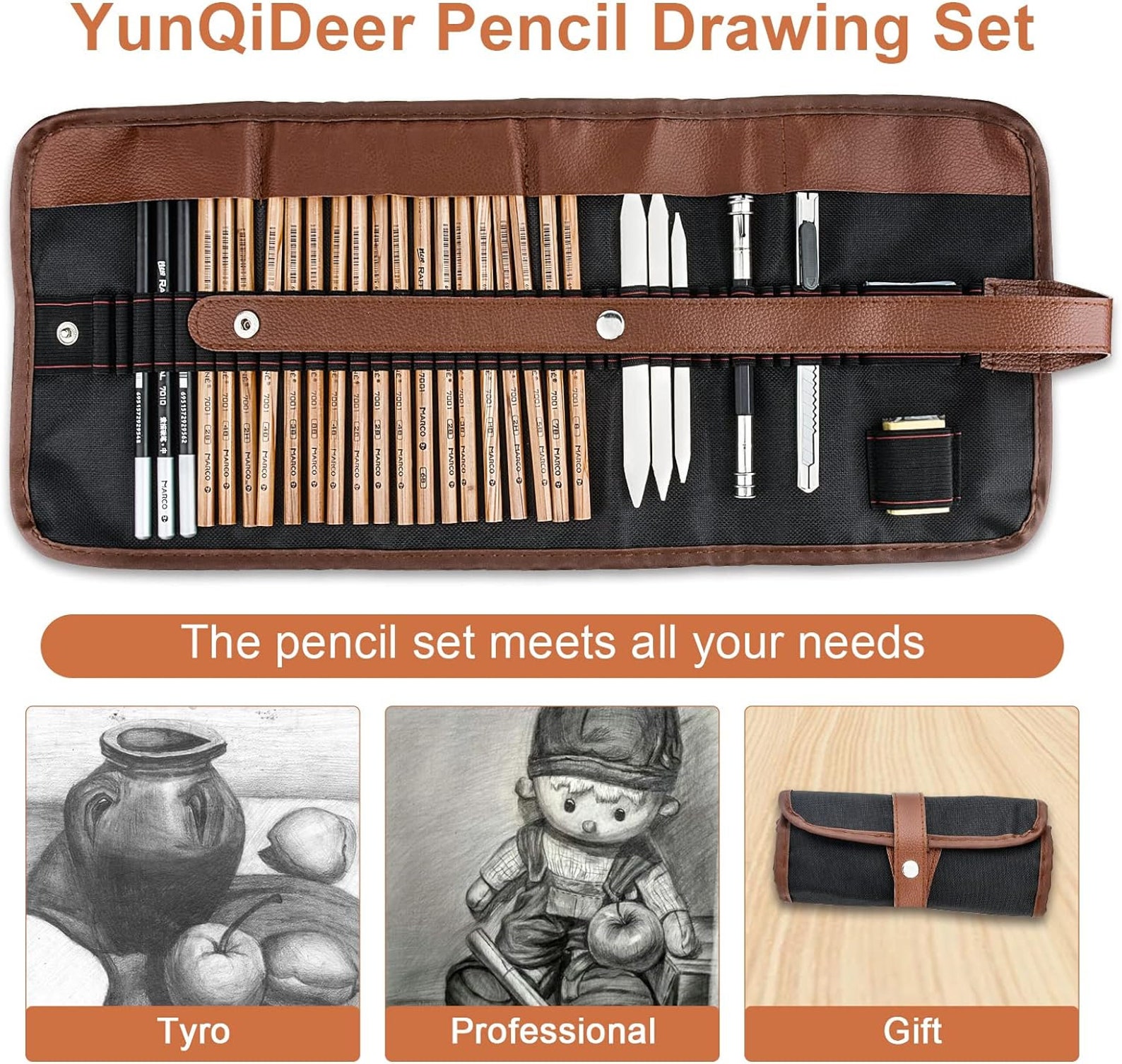 Drawing Pencils, Art Supplies Sketch Pencils Kit for Kids Adults ...