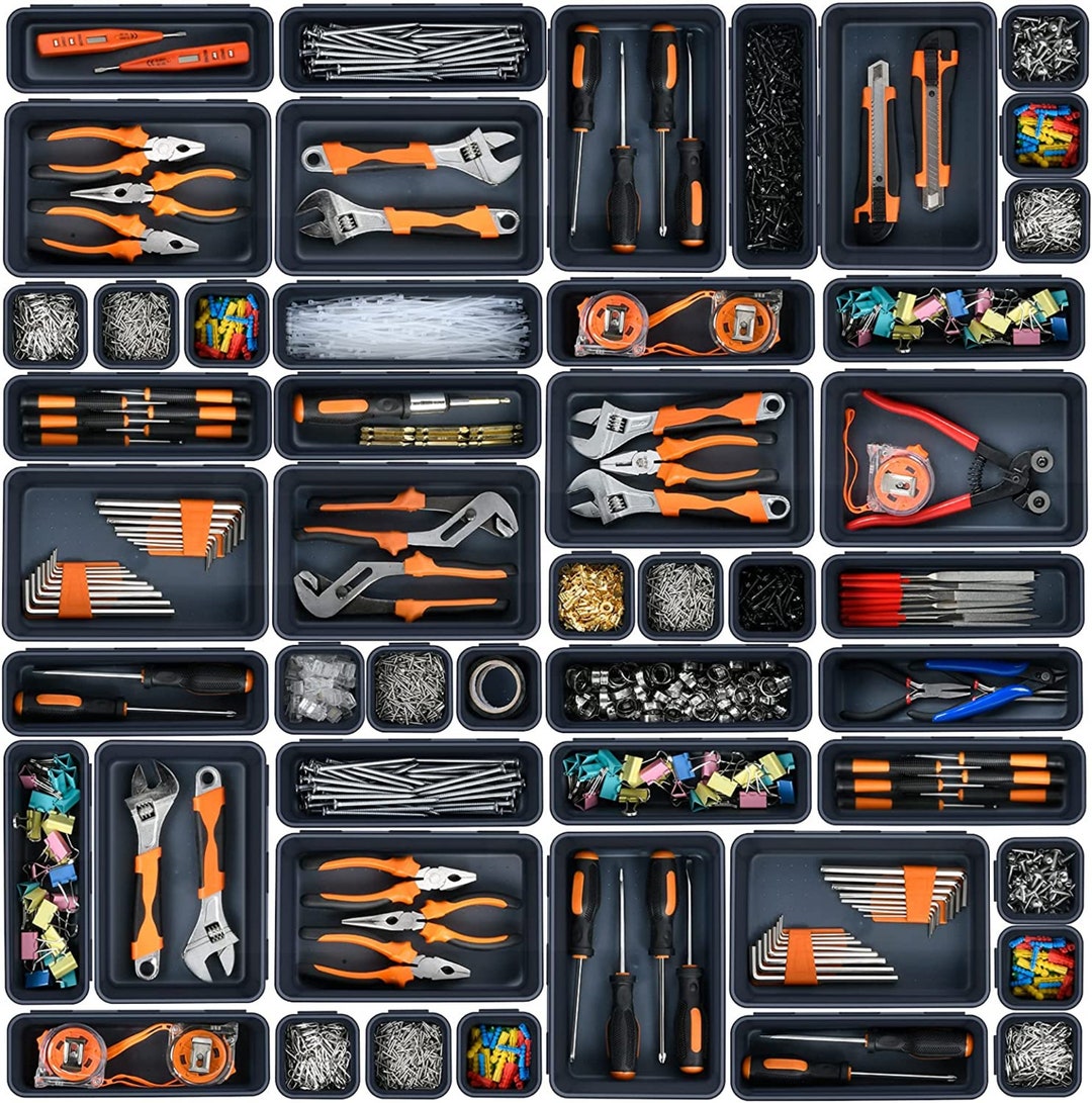 Tool Box Organizer Tray Divider Set, Desk Drawer Organizer, 32 Pcs - Etsy
