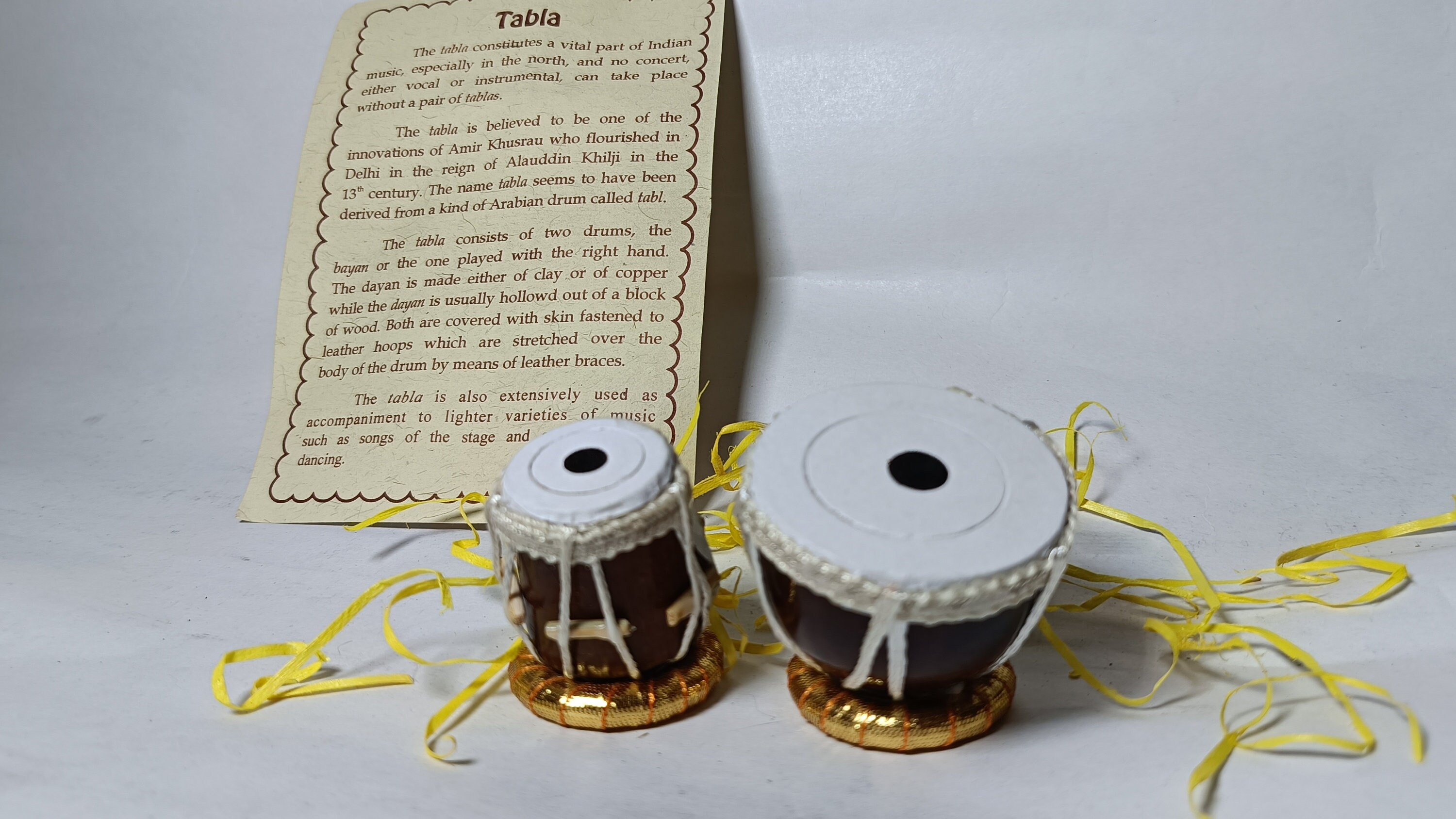 Exquisite Indian Musical Miniature Instruments Handcrafted Set 9 ...