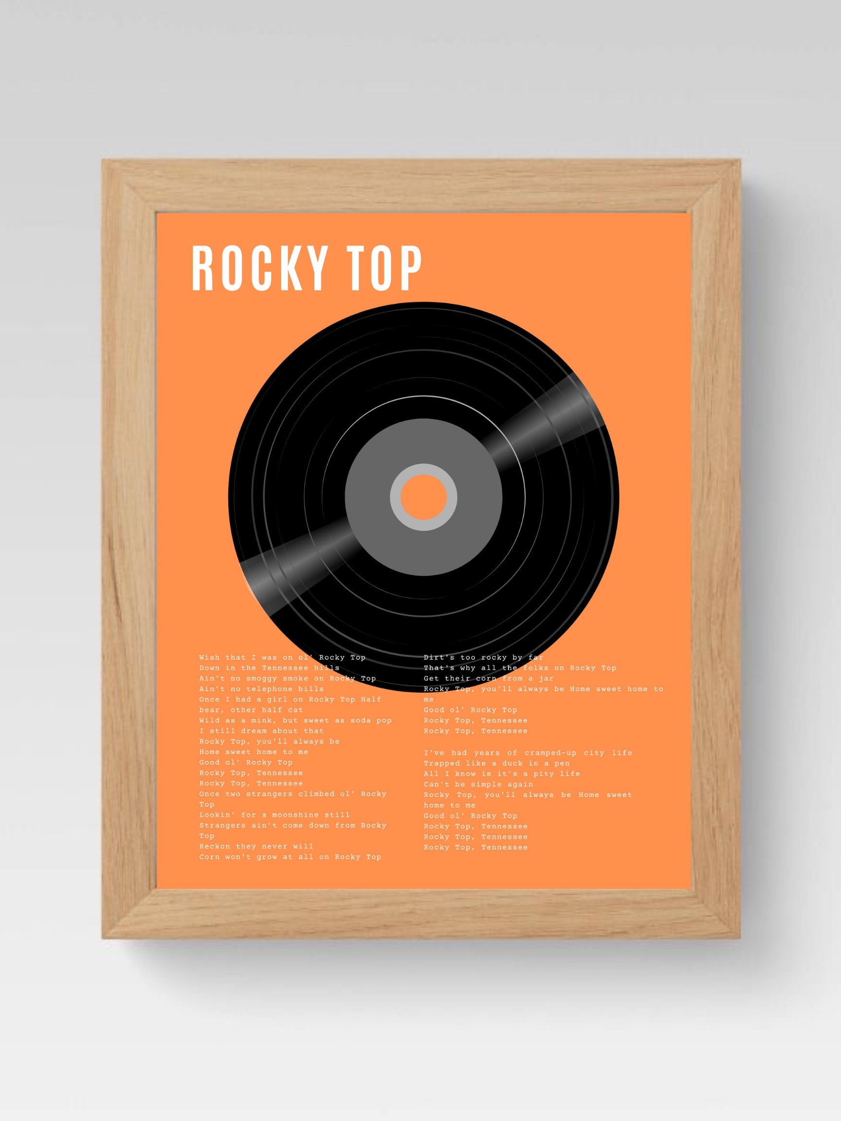 Rocky Top Digital Lyrics - Etsy