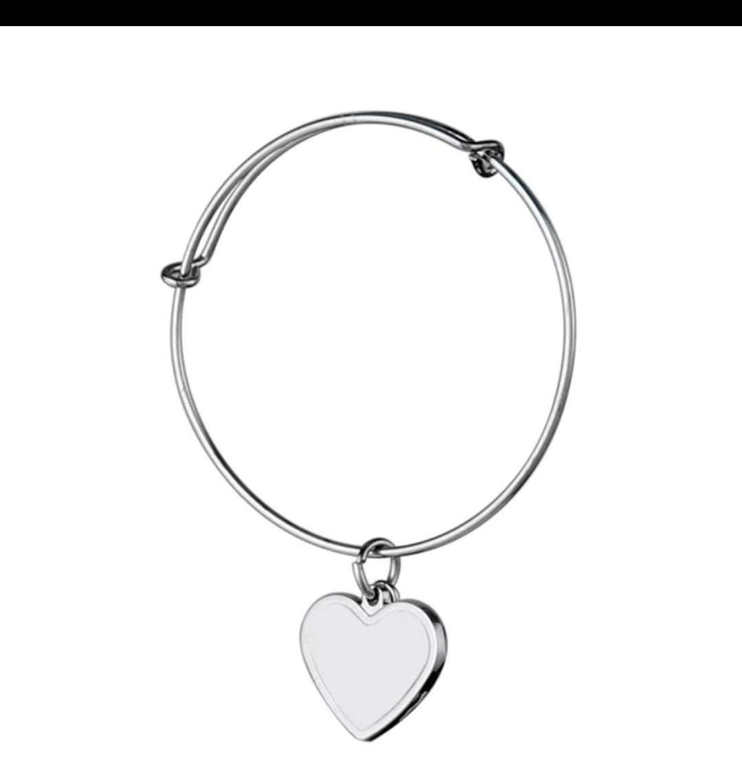 Sublimation Blank Bangle Heart & Triangle Shaped Bracelet - Etsy