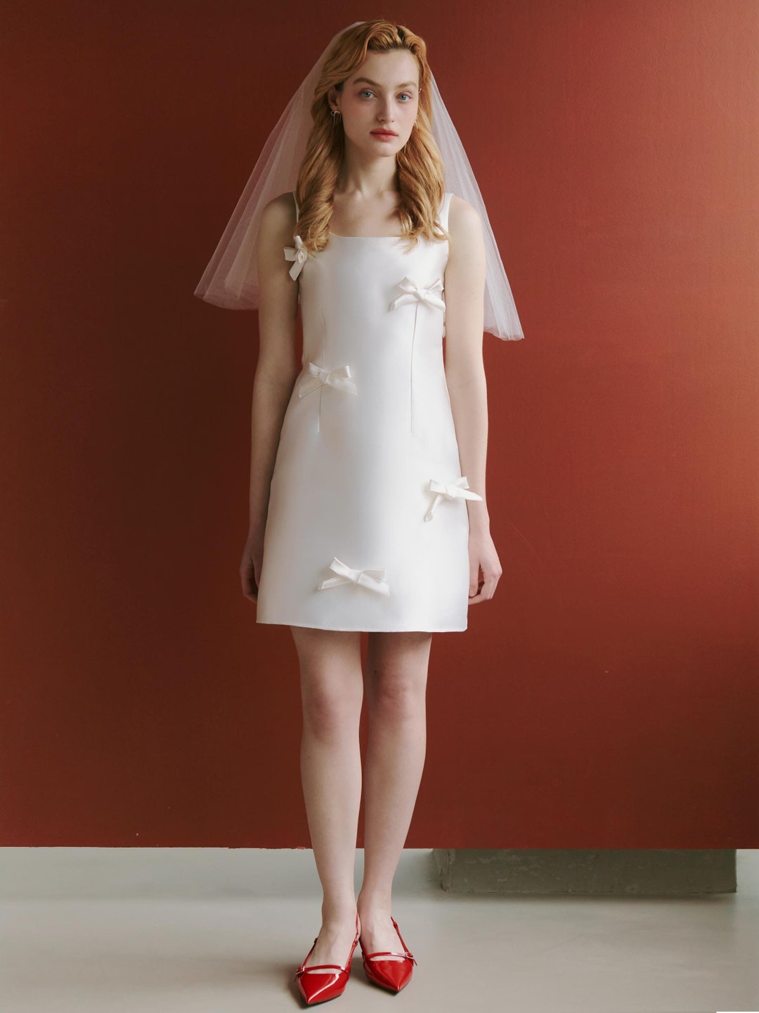 Short Wedding Dress Simple Wedding Dress Minimalist White Mini Party ...