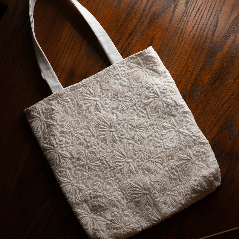 Lace Tote Bag - Etsy