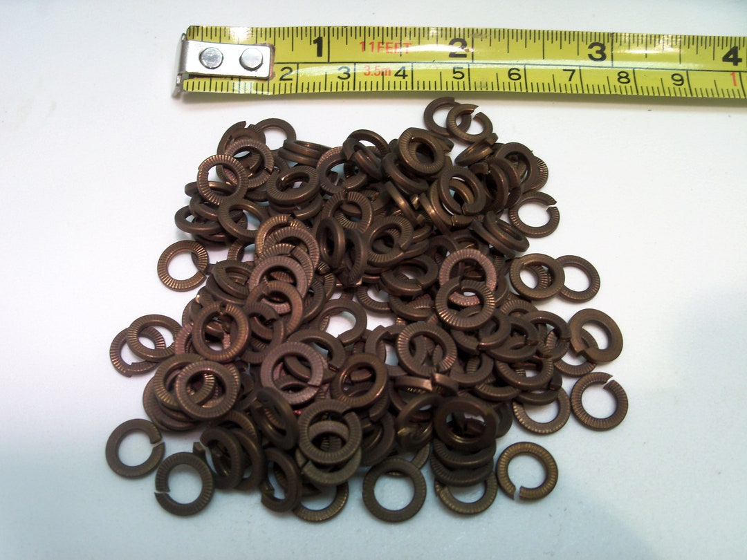 Silicon Bronze Lock Washer #10. NEW. VINTAGE 1950's. Made in the USA ...