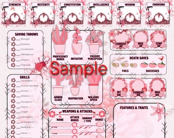 Magical Girl Character Sheet - Etsy