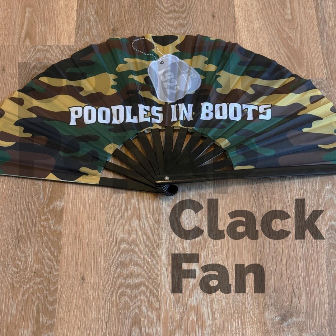 Poodle in Boots Clack Fan - Etsy