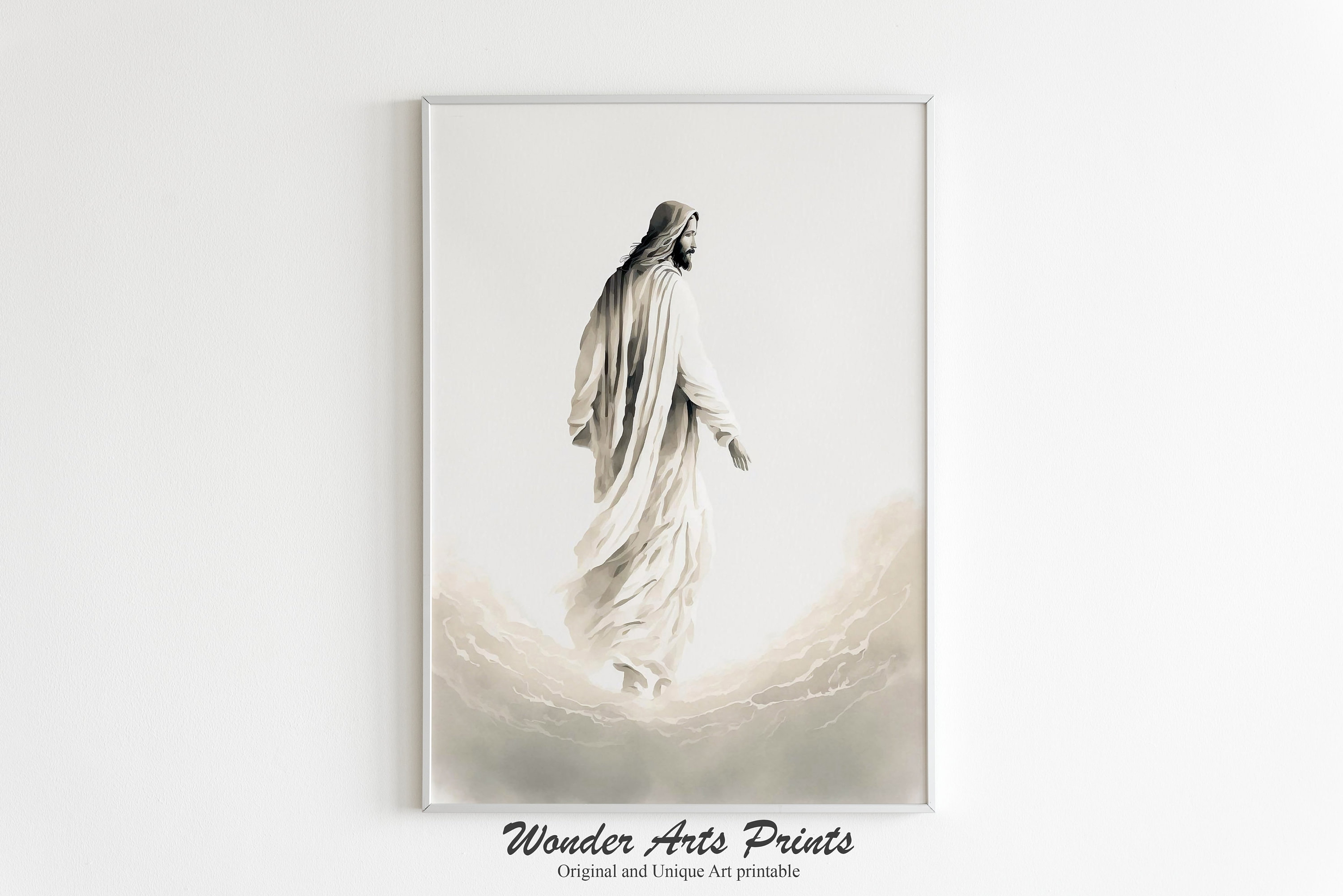 Jesus Minimal Portrait, Jesus Picture, Catholic Print, Jesus Art ...