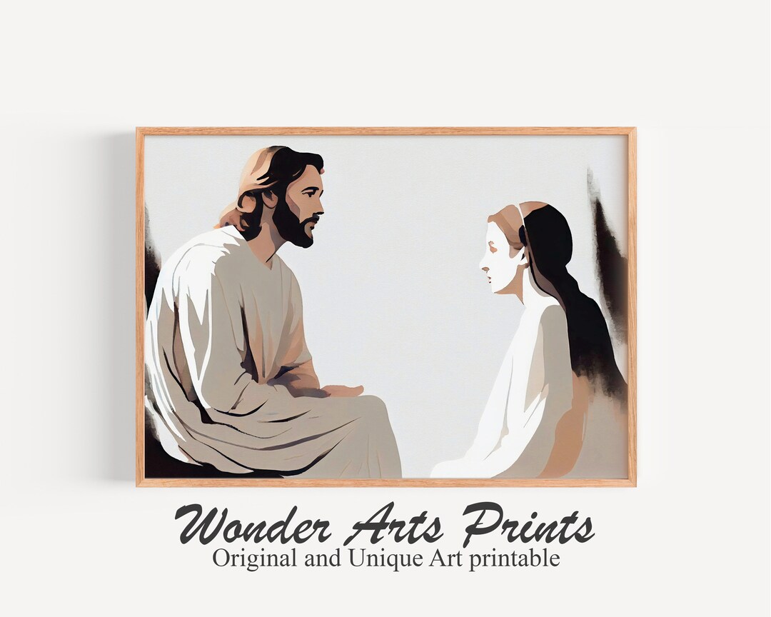 Jesus Listening, Jesus Portrait, Christ LDS Painting, Catholic Print ...