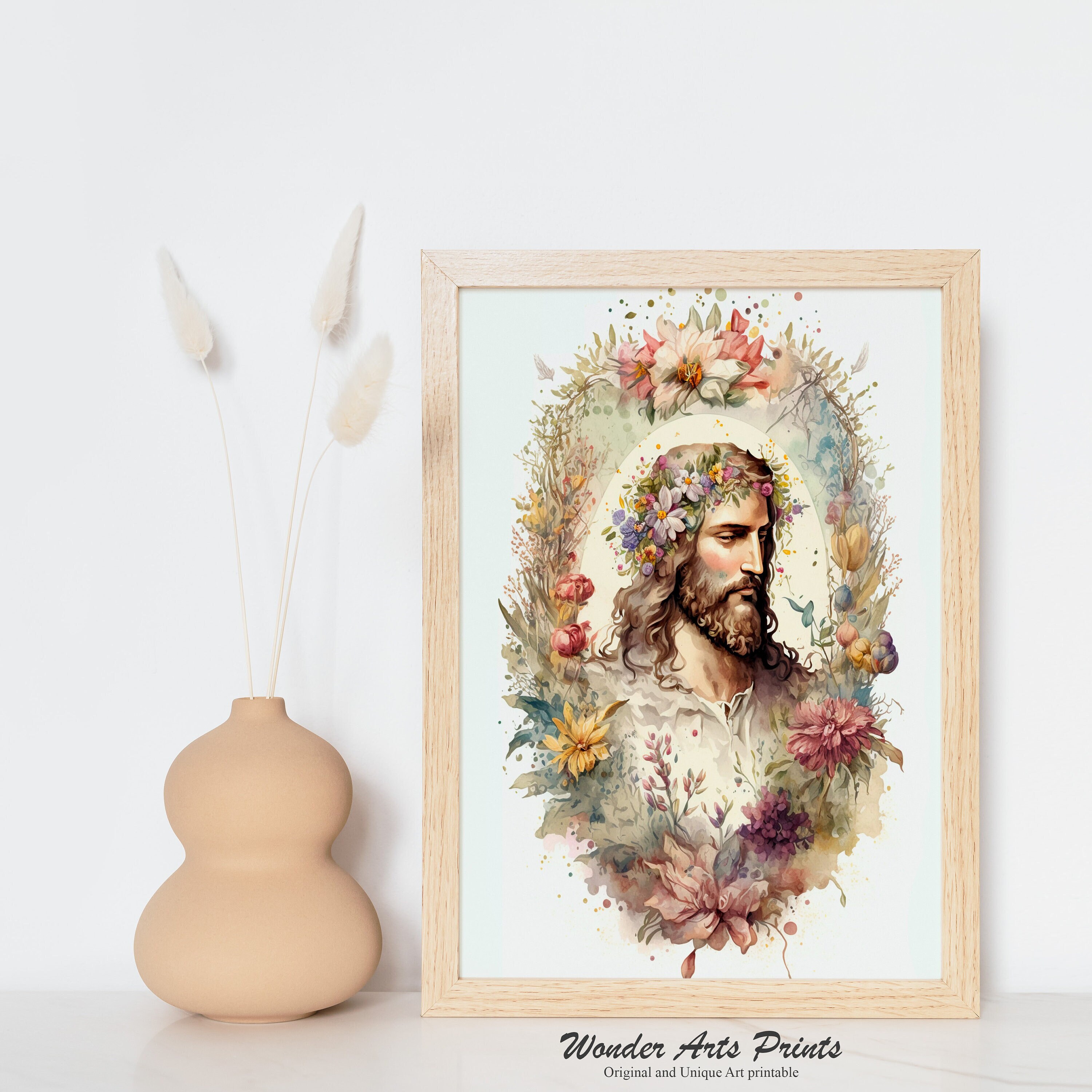 Retrato de Jesús, imagen de Jesús, arte de pared de Jesús, arte de ...