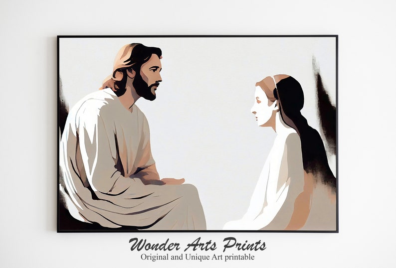 Jesus Listening, Jesus Portrait, Christ LDS Painting, Catholic Print ...