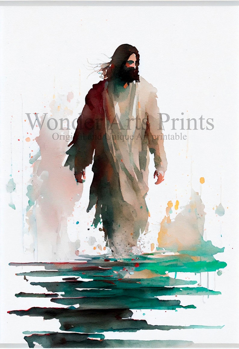 Jesus Wall Art, Jesus Christ Picture, Abstract, Christian Decor, Jesus ...