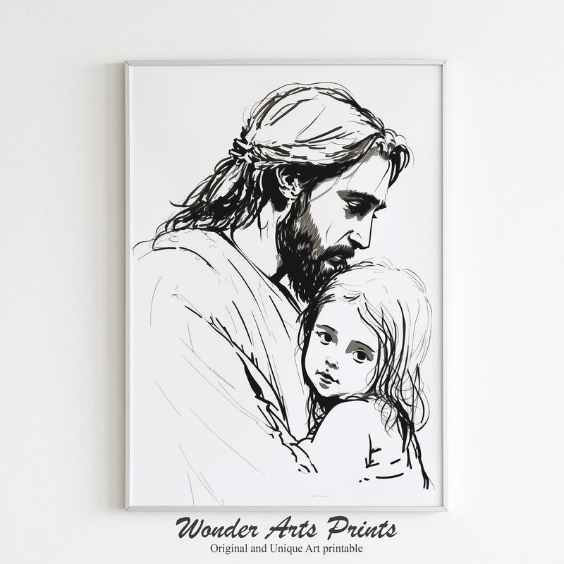 Jesus Line Art - Etsy