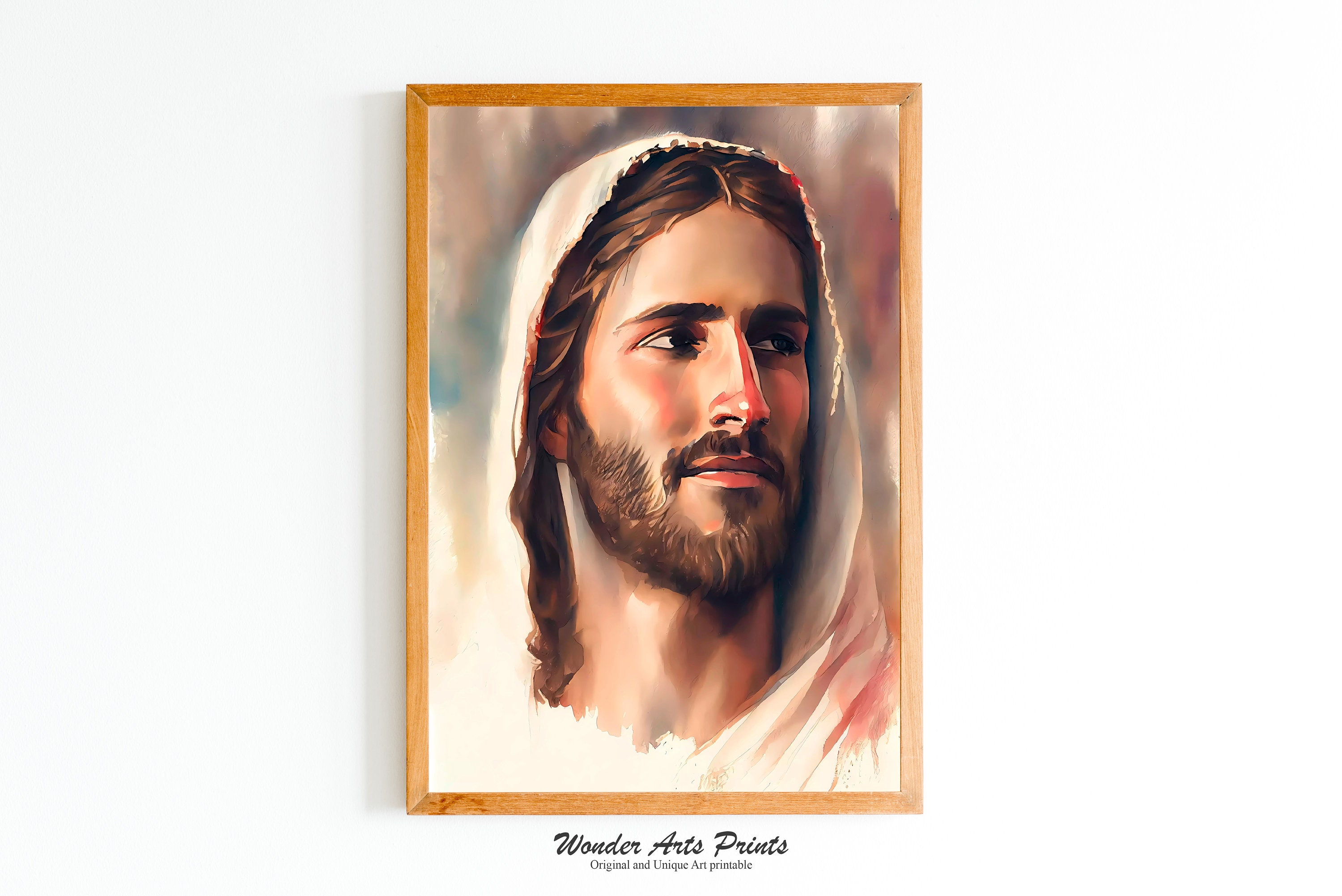 Jesus Watercolor Art, Jesus Picture, Christ Print, Christian LDS Wall ...