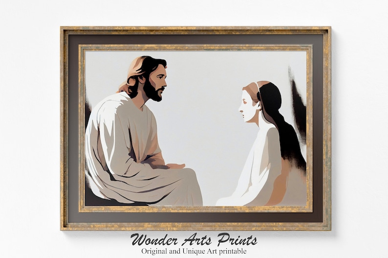 Jesus Listening, Jesus Portrait, Christ LDS Painting, Catholic Print ...